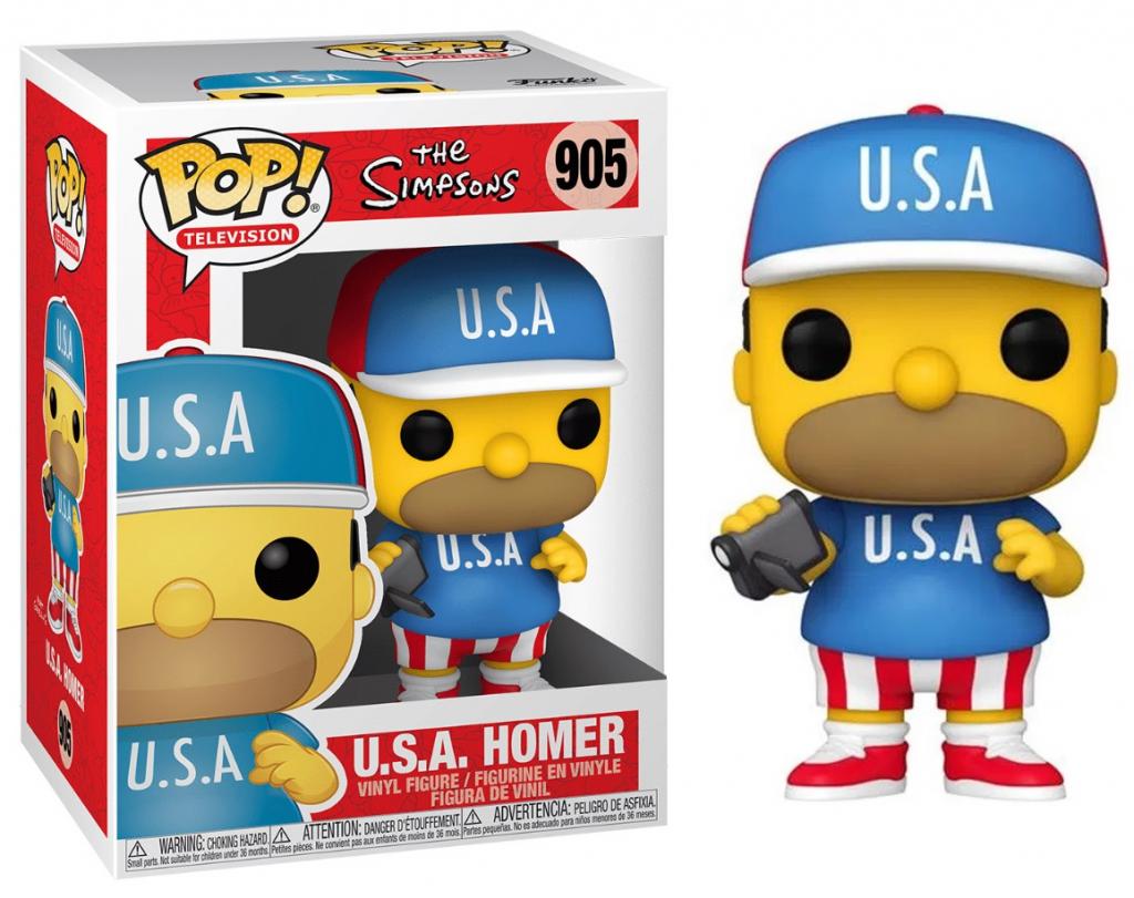 SIMPSONS - POP N° 905 - USA Homer : ShopForGeek.com: Bobble Head POP ...