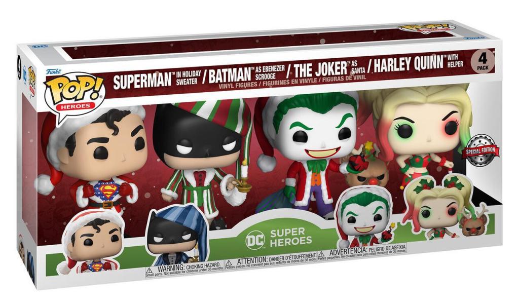 DC - POP - Super Heroes Holiday 4 PACK Sp. Edition : ShopForGeek.com ...