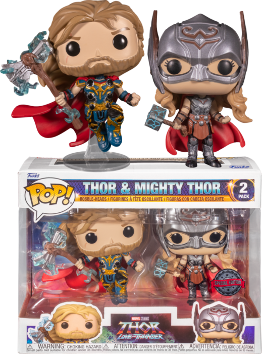 THOR LOVE & THUNDER - POP 2 Pack - Thor and Mighty Thor : ShopForGeek ...