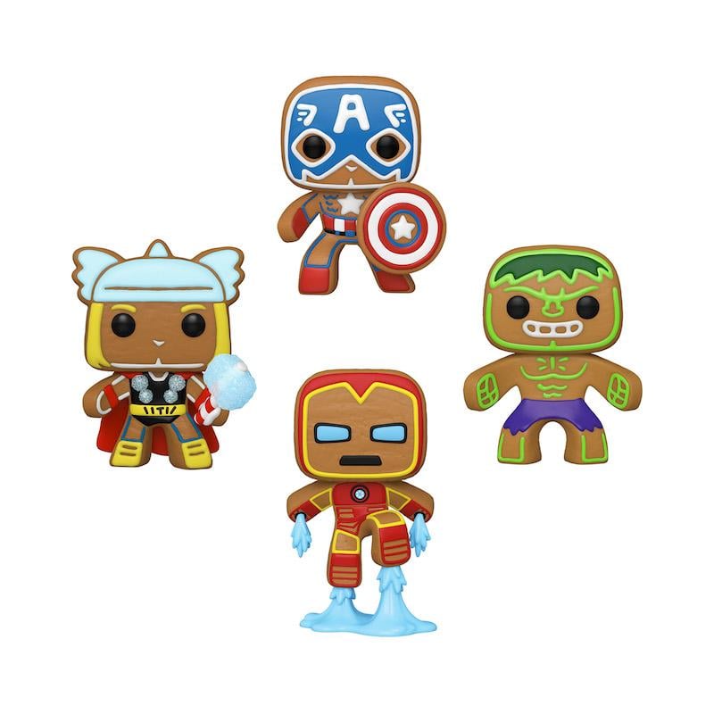 MARVEL - Holiday Gingerbread - 4 Pack Funko Pop GITD SPECIAL EDITION ...