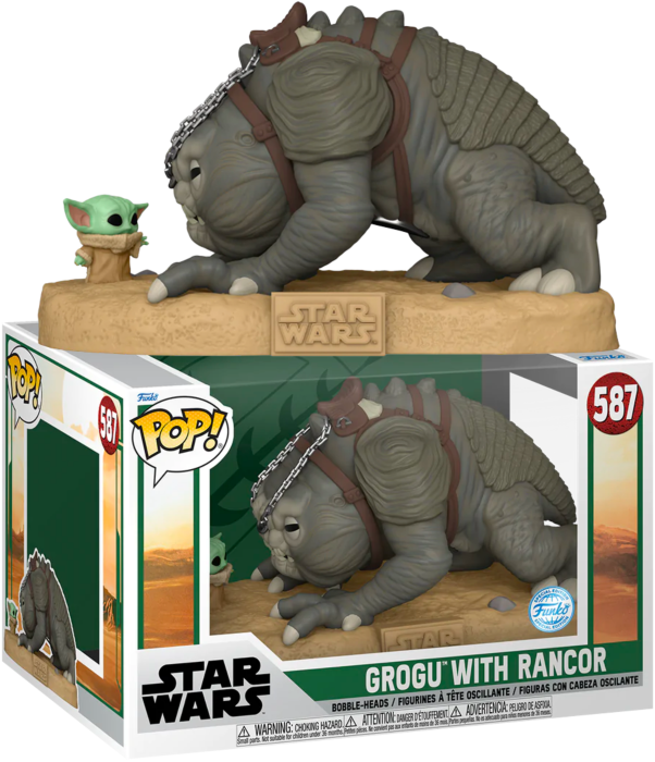 STAR WARS MANDALORIAN - POP JUMBO 10'' N° 587 - Grogu with Rancor ...
