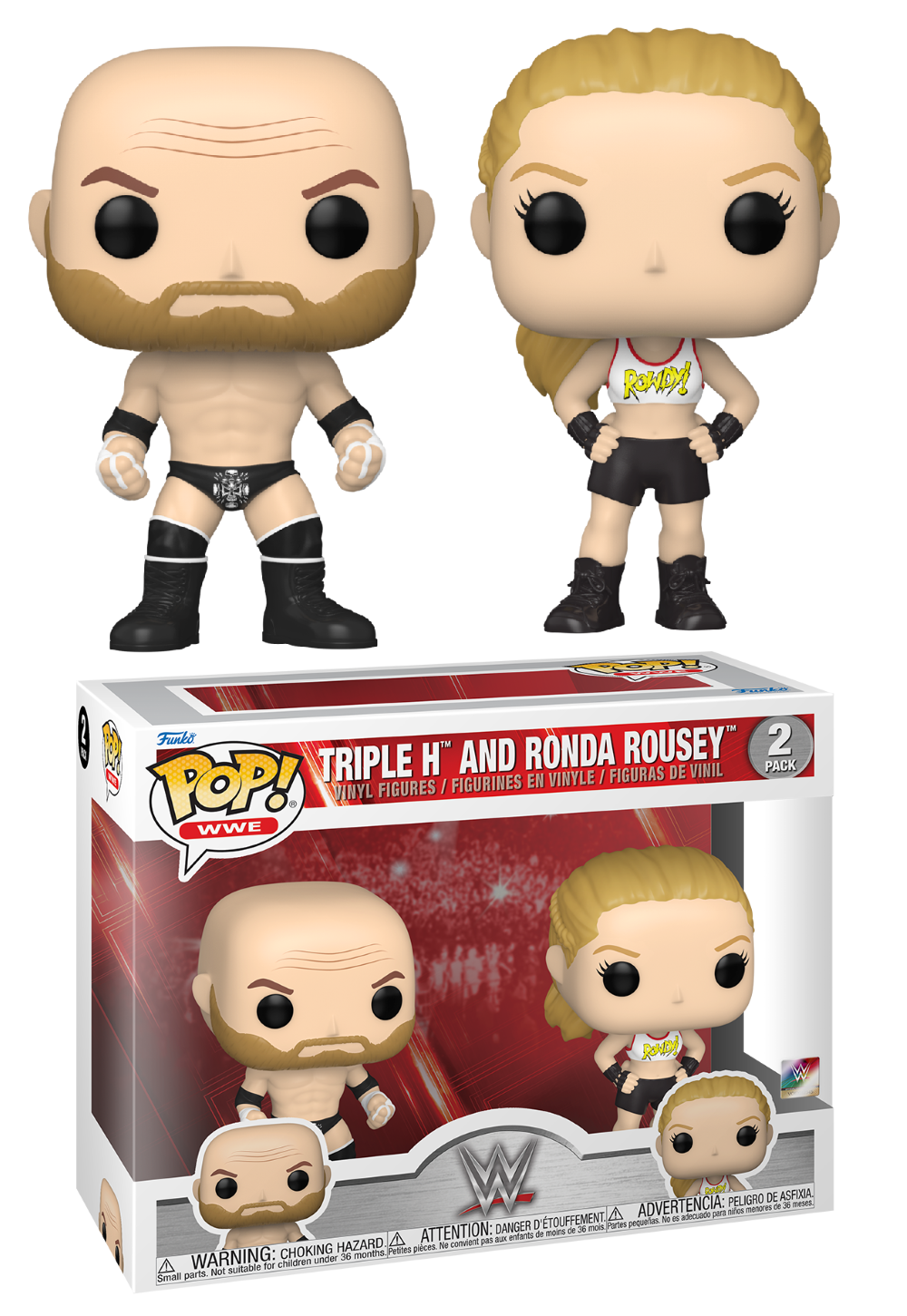WWE - POP 2 Pack - Triple H and Ronda Rousey : ShopForGeek.com: Bobble ...