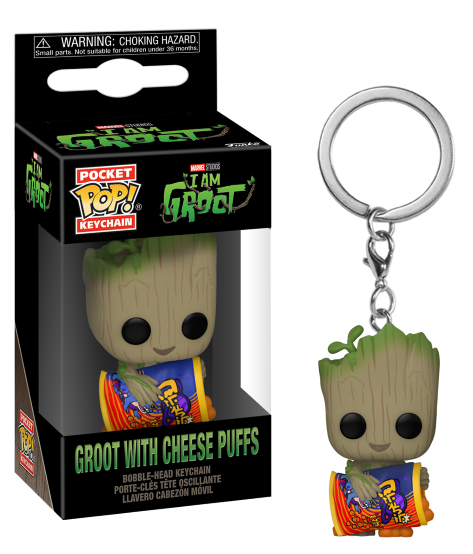 I AM GROOT - Pocket Pop Keychains - Groot with Cheese Puffs ...
