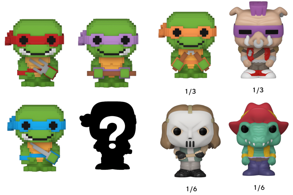 TEENAGE MUTANT NINJA TURTLES - Bitty Pop 4 Pack 2.5cm - 8-Bit ...