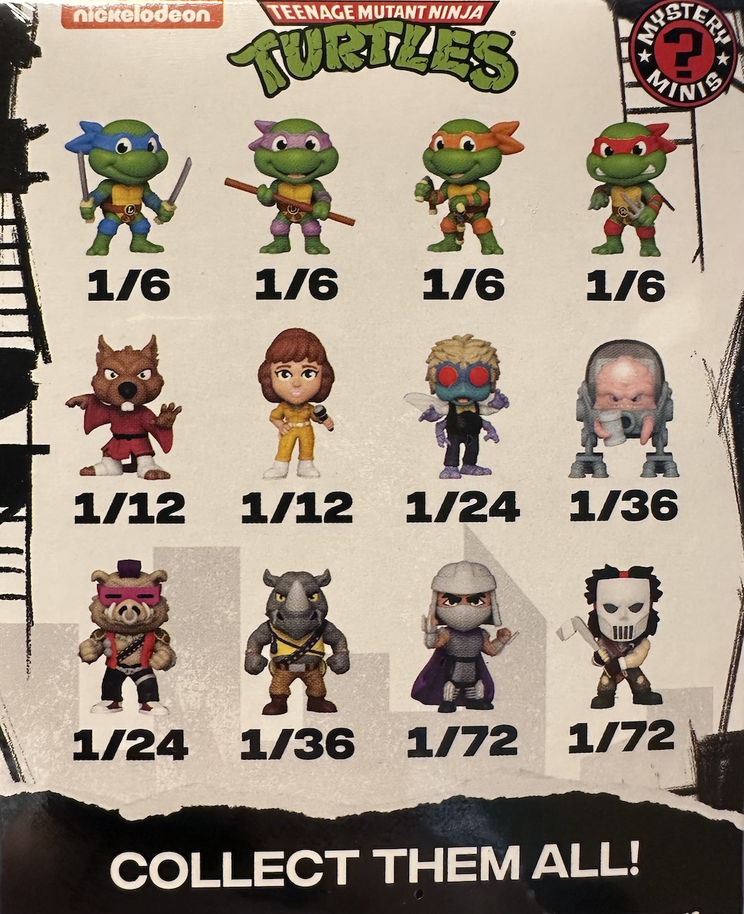 TEENAGE MUTANT NINJA TURTLES - Mystery Minis (BOX 12 Figurines ...