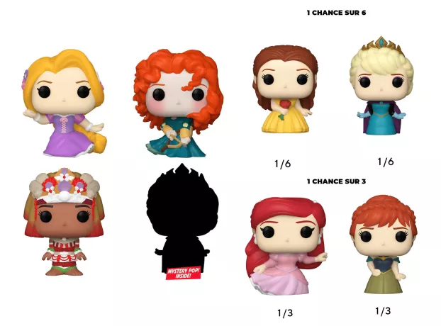 DISNEY PRINCESSE - Bitty Pop 4 Pack 2.5cm - Raiponce : ShopForGeek.com ...