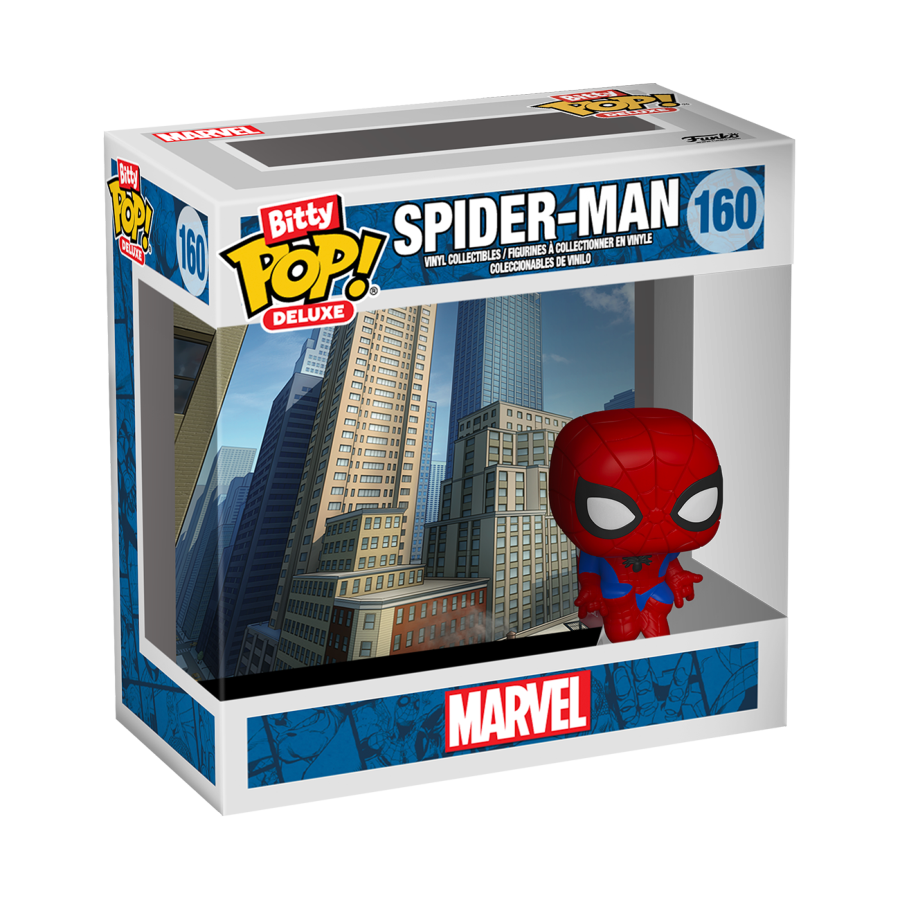 MARVEL - Bitty Pop Deluxe - Spider-Man (Cityscape) : ShopForGeek.com: Cabezón POP Funko Marvel