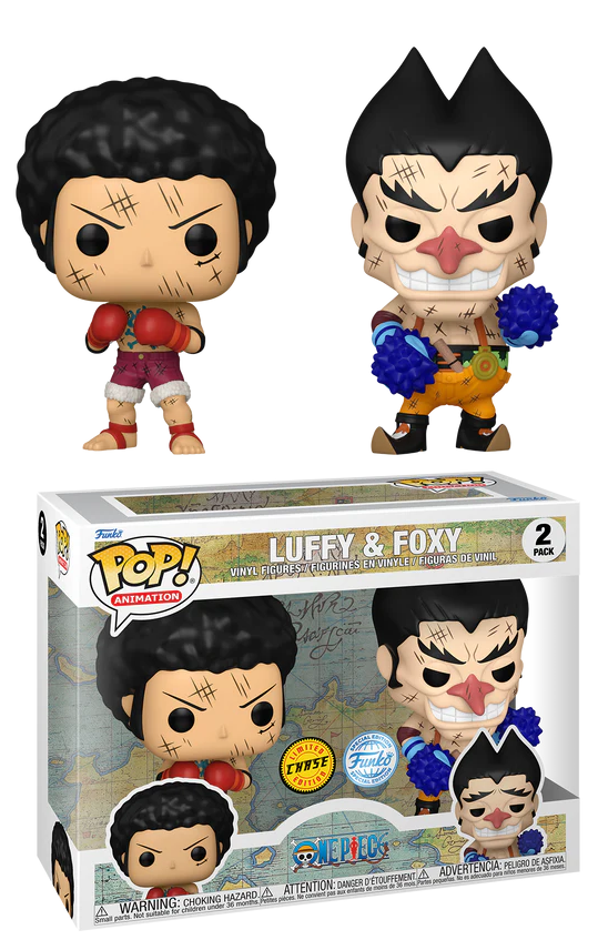 ONE PIECE - POP Animation - 2 Pack Luffy & Foxy avec Chase "Sp. Ed ...