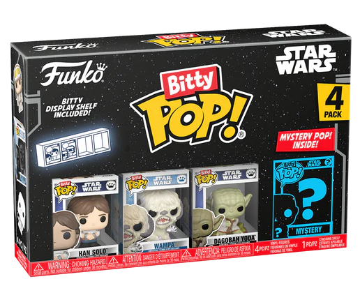 STAR WARS - Bitty Pop 4 Pack 2.5cm - Han : ShopForGeek.com: Cabezón POP ...