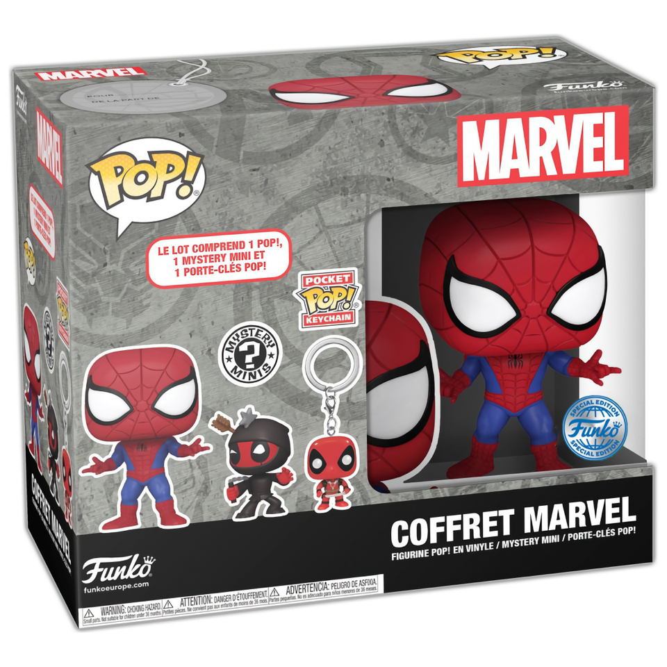 MARVEL - Exclusive Box - POP Spider-Man - Keychain - Mystery Minis : ShopForGeek.com: Bobble ...