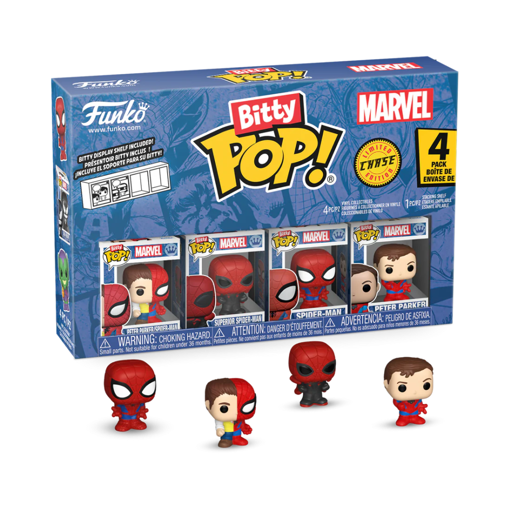 SPIDER-MAN - Bitty Pop 4 Pack 2.5cm - Parker Split : ShopForGeek.com ...