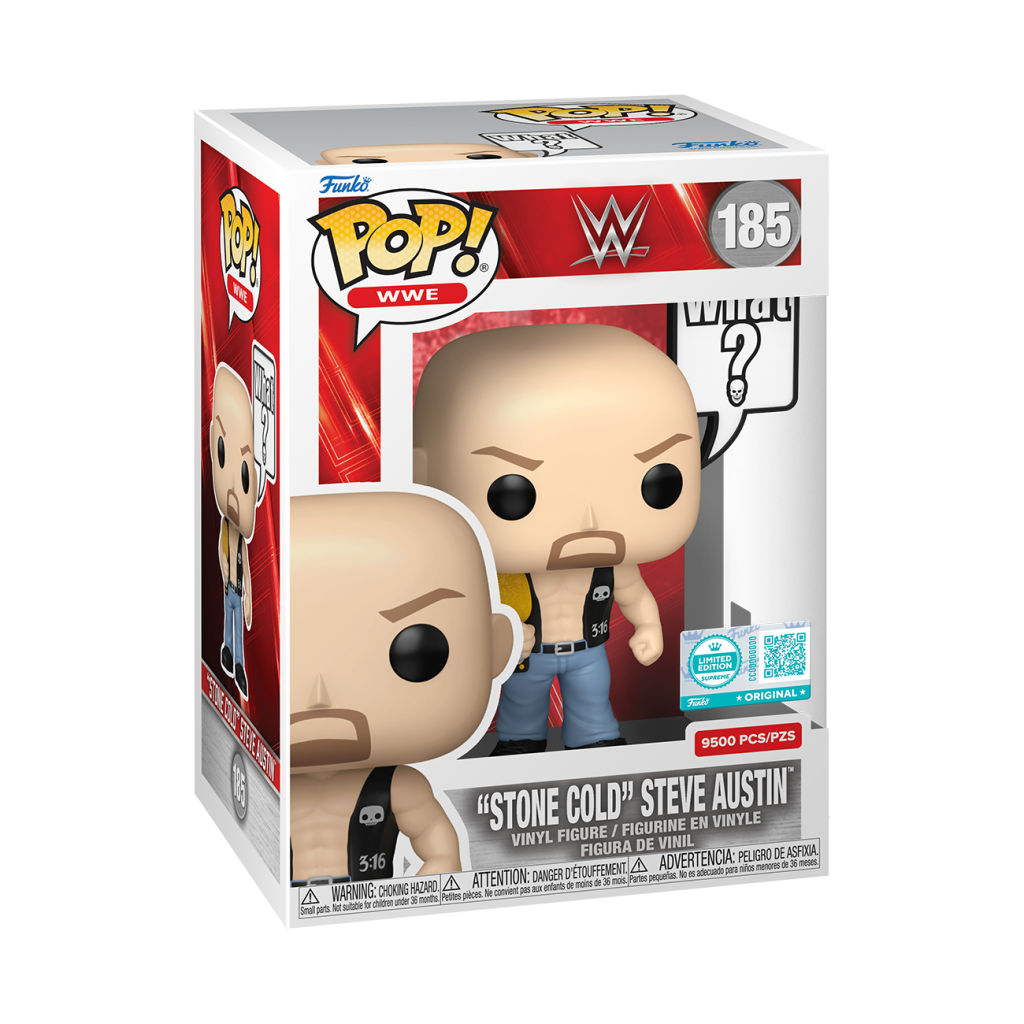 WWE - POP Supreme Sayings N° 185 - Stone Cold (What?) with protector ...
