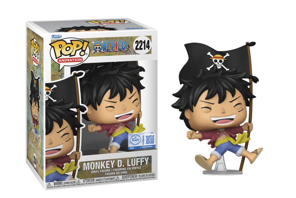 ONE PIECE - POP Animation N° 2214 - Luffy With Flag : ShopForGeek.com ...