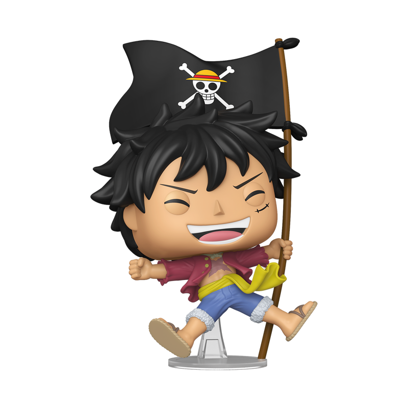 ONE PIECE - POP Animation N° 2214 - Luffy With Flag : ShopForGeek.com ...