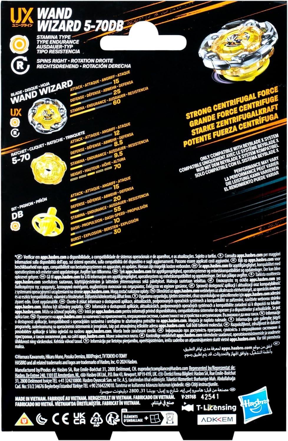 BEYBLADE X - Wand Wizard 5-70DB UX Starter Pack : ShopForGeek.com: Figurines Hasbro Manga