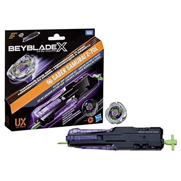 BEYBLADE X - Victory Grip Launcher Saber Samurai 2-70L : ShopForGeek ...