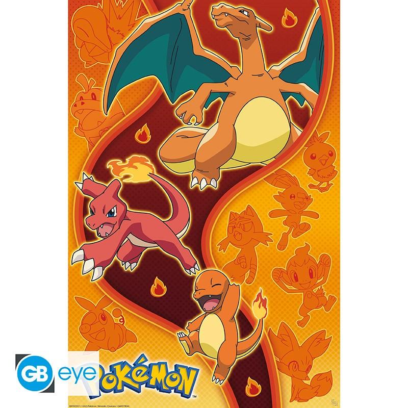 POKEMON - Type feu - Poster 91x61cm : ShopForGeek.com: Poster GB Eye ...