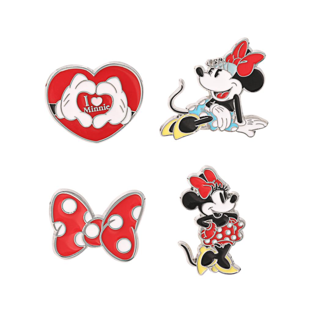 MINNIE MOUSE - Set of 4 Pins Badge : ShopForGeek.com: Badges Peershardy ...