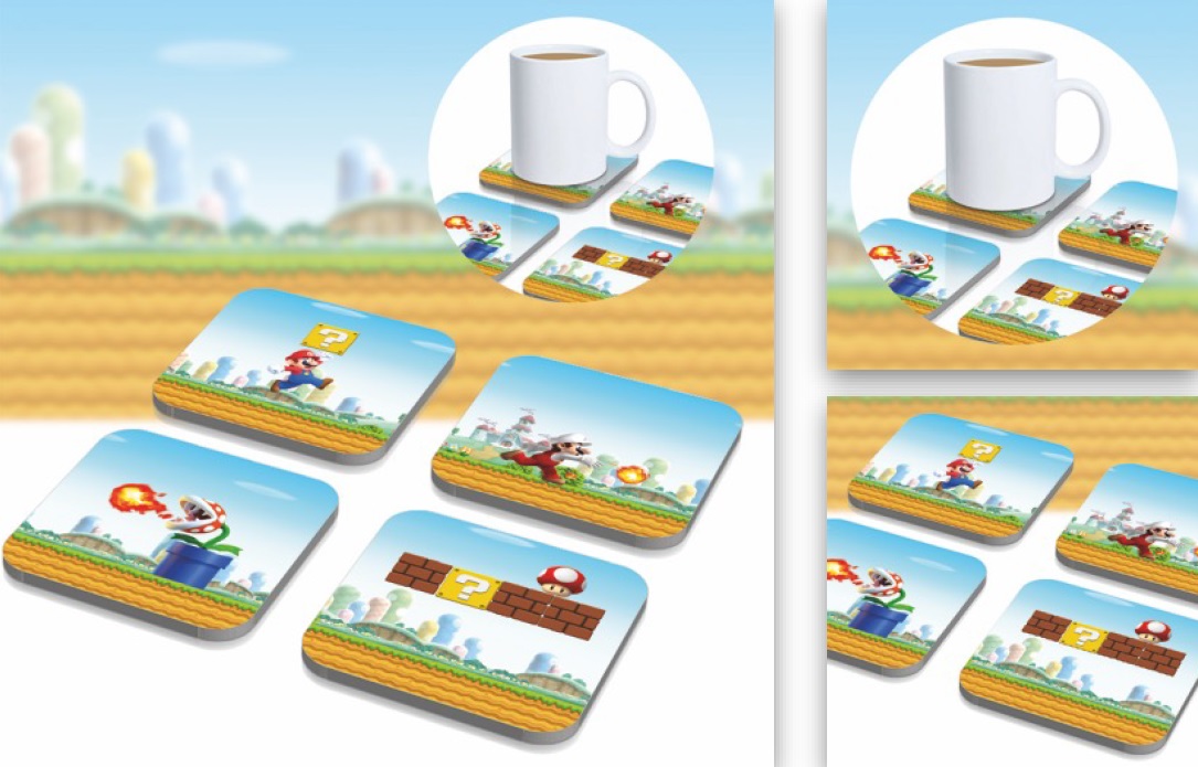 NINTENDO - Super Mario 3D Coasters Pack : ShopForGeek.com: Coaster ...