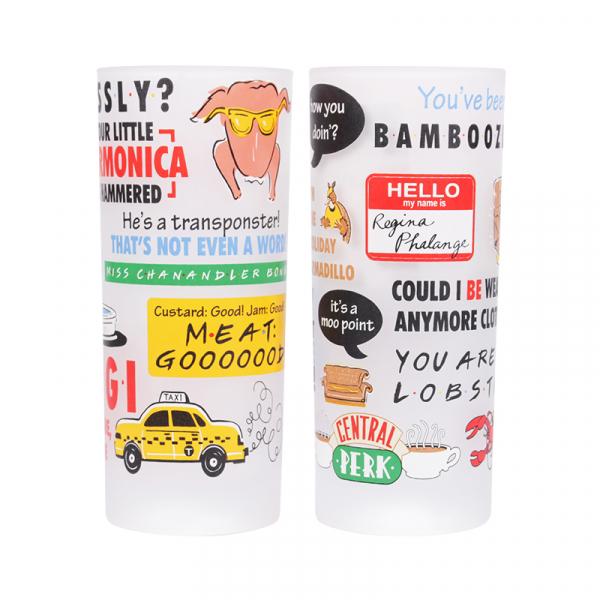 FRIENDS - Glass Set of 2 - Quotes : ShopForGeek.com: Vidrio HMB Amigos