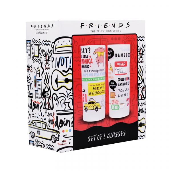 FRIENDS - Glass Set of 2 - Quotes : ShopForGeek.com: Glass HMB Friends