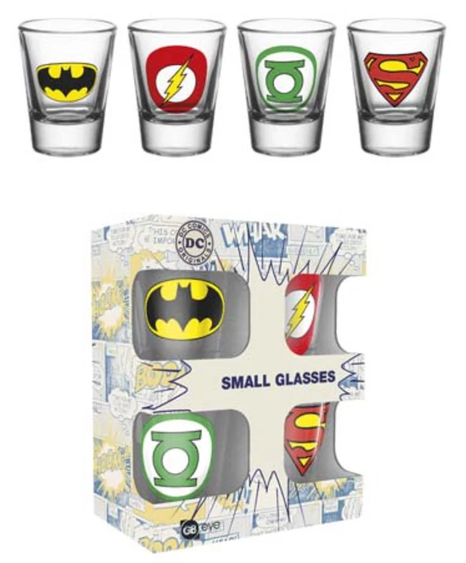 DC COMICS - Shot Glass - Logos : ShopForGeek.com: Glass GB Eye DC Comics