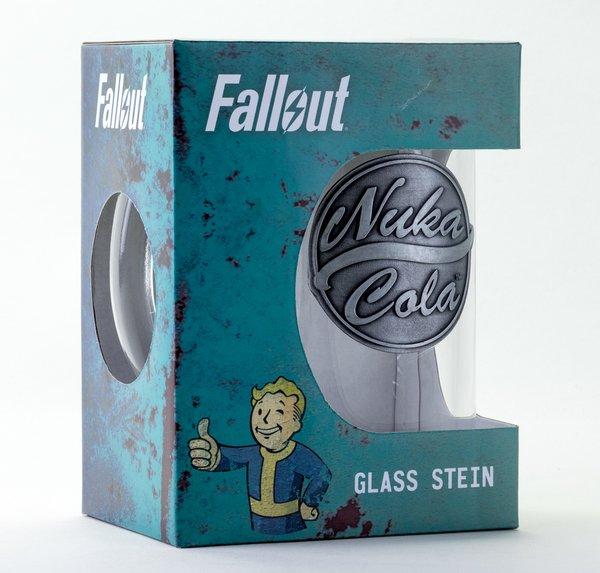FALLOUT - Beer Glass 500ml Metal Badge - Nuka Cola : ShopForGeek.com ...