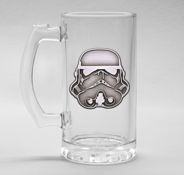 ORIGINAL STORMTROOPER - Beer Glass 500ml Metal Badge - Helmet ...