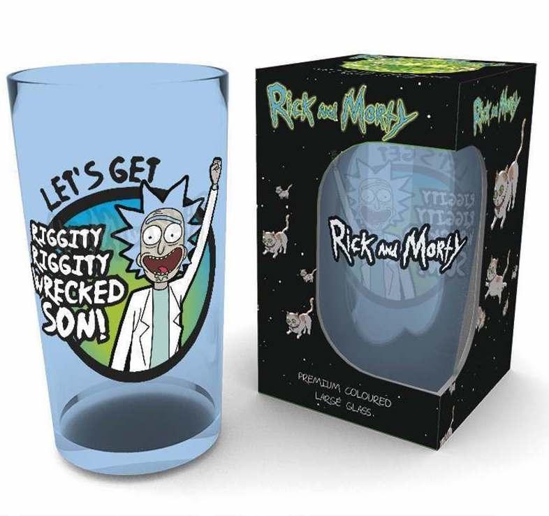 RICK & MORTY - Premium Coloured Large Glasses 500ml - Wrecked ...