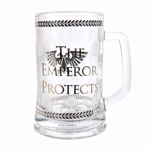 WARHAMMER - Glass Tankard 500ml - Emperor : ShopForGeek.com: Glass ...