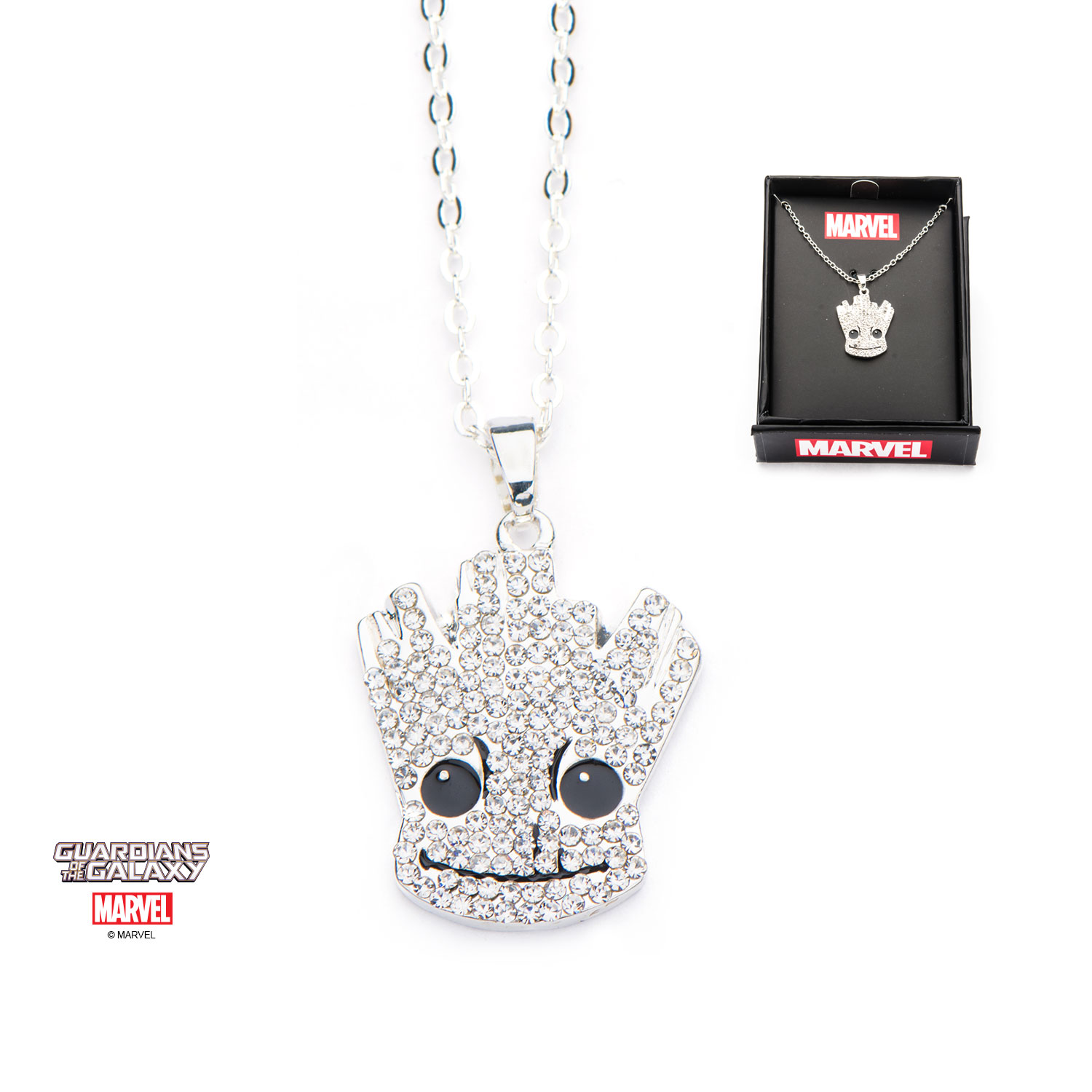 GUARDIANS OF THE GALAXY - Strass Baby Groot Pendant with Chain ...