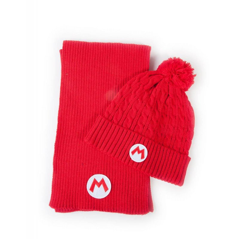 NINTENDO - Super Mario - Beanie & Scarf : ShopForGeek.com: Beanie hat ...