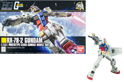 BEMS | GUNDAM - Model Kit - HG 1/144 - RX-78-2 Gundam - 13CM