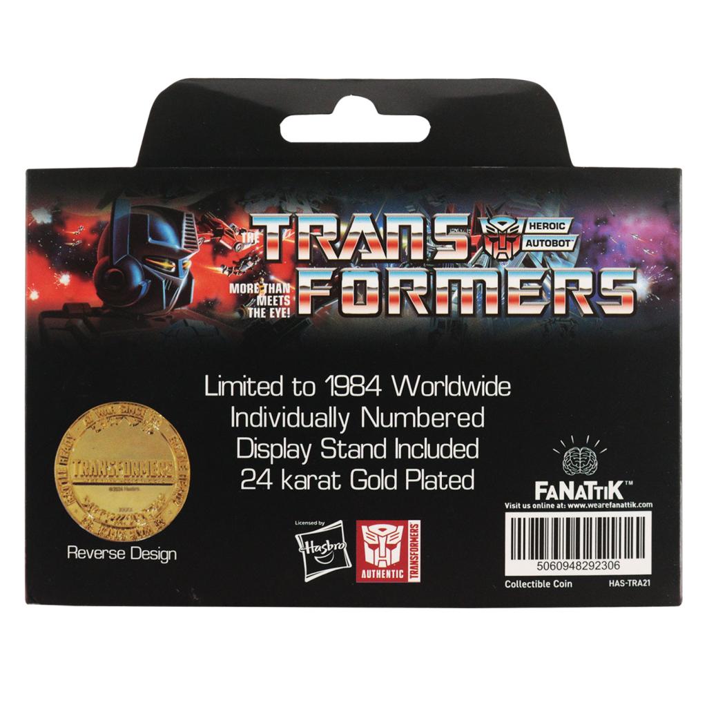 TRANSFORMERS - 40th Anniversary - Limited Edition 24k Gold Plated Coin ...