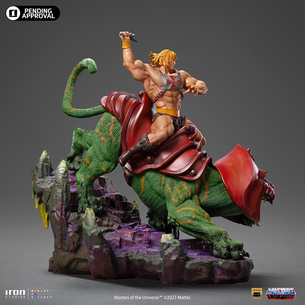 MOTU - Musclor & Tigre de Combat - Statuette Art Scale 1/10 31cm ...