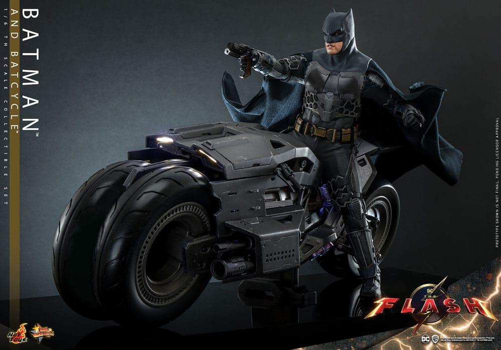 THE FLASH - Batman & Batcycle Set - Figure Movie Masterpiece 30cm ...