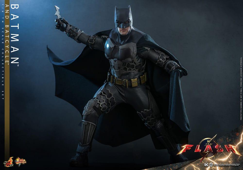THE FLASH - Batman & Batcycle Set - Figure Movie Masterpiece 30cm ...