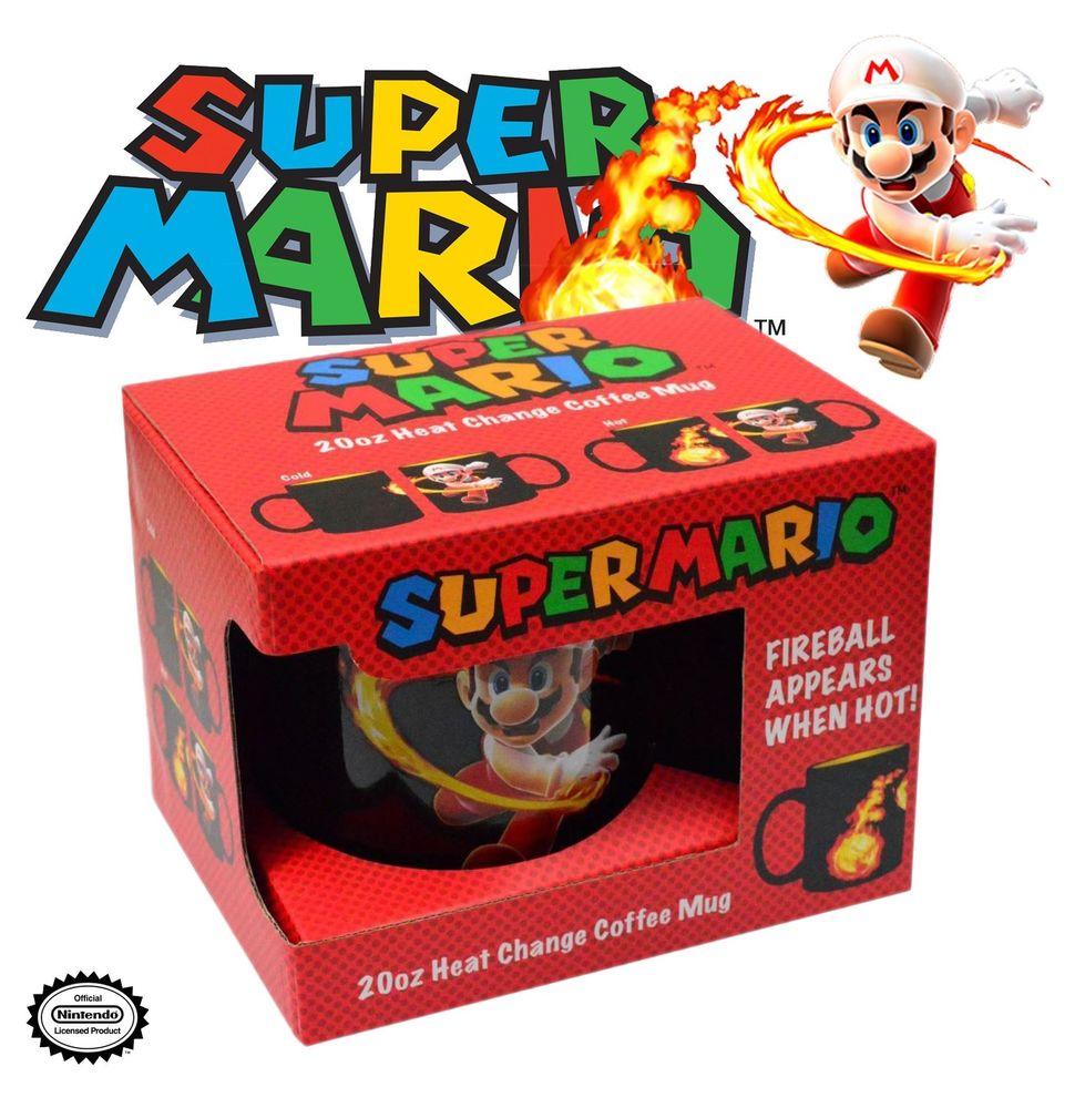 NINTENDO - Heat Change Coffee Mug 600ml Super Mario Fireball ...