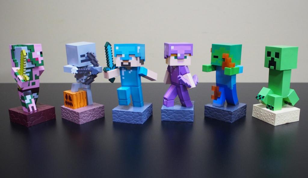 MINECRAFT - DISPLAY Adventure Figure S1 '15 Pce Assortment' - 20cm ...
