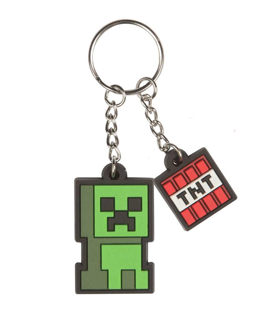 MINECRAFT - Creeper Sprite Rubber Keychain : ShopForGeek.com: Keyring ...
