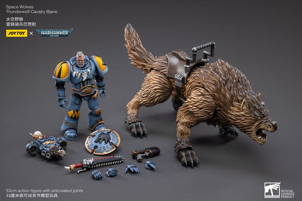 WARHAMMER 40K - Space Wolves Thunderwolf Cavalry Bjane - Figure 1/18 ...
