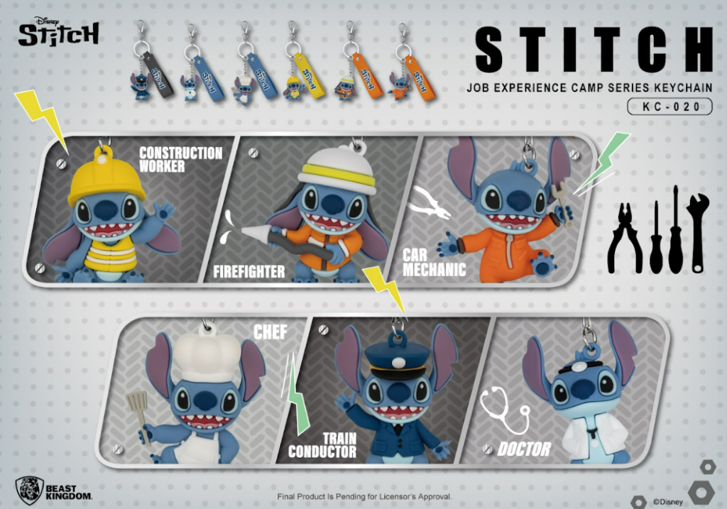 DISNEY - Stitch job experience camp series - Display 12 Porte-clés 4cm ...