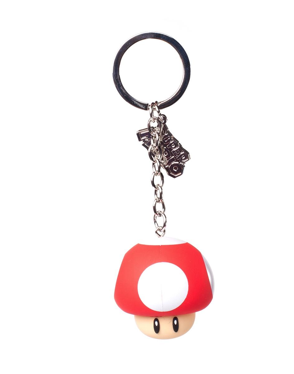 NINTENDO - Rubber 3D Keychain - Mushroom : ShopForGeek.com: Keyring ...