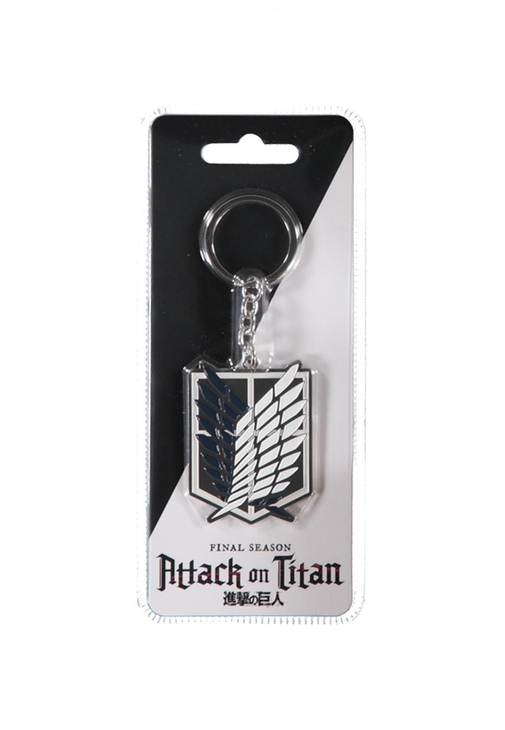ATTACK ON TITAN - Logo - Metal Keychain : ShopForGeek.com: Keyring ...