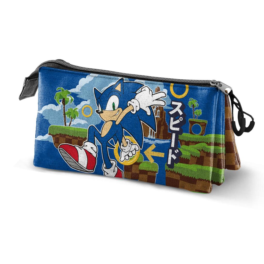 SONIC - Greenhill - Triple Pencil Case : ShopForGeek.com: Pencil Case ...