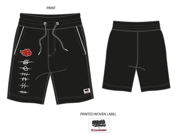 NARUTO - Akatsuki - Bermuda Short (L) : ShopForGeek.com: Shorts Naruto