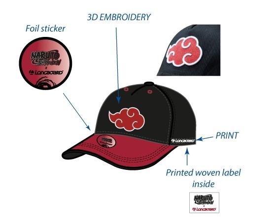 NARUTO SHIPPUDEN - Akatsuki - Adult Cap 56cm : ShopForGeek.com: Cap Naruto