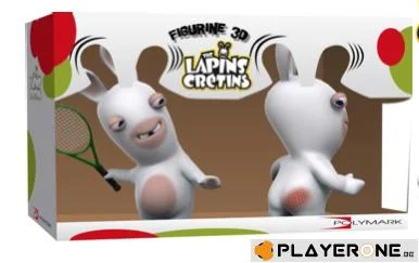 LAPINS CRETINS - Figurine 3D Lapin Tennis Double Pack ( 18 cm ...