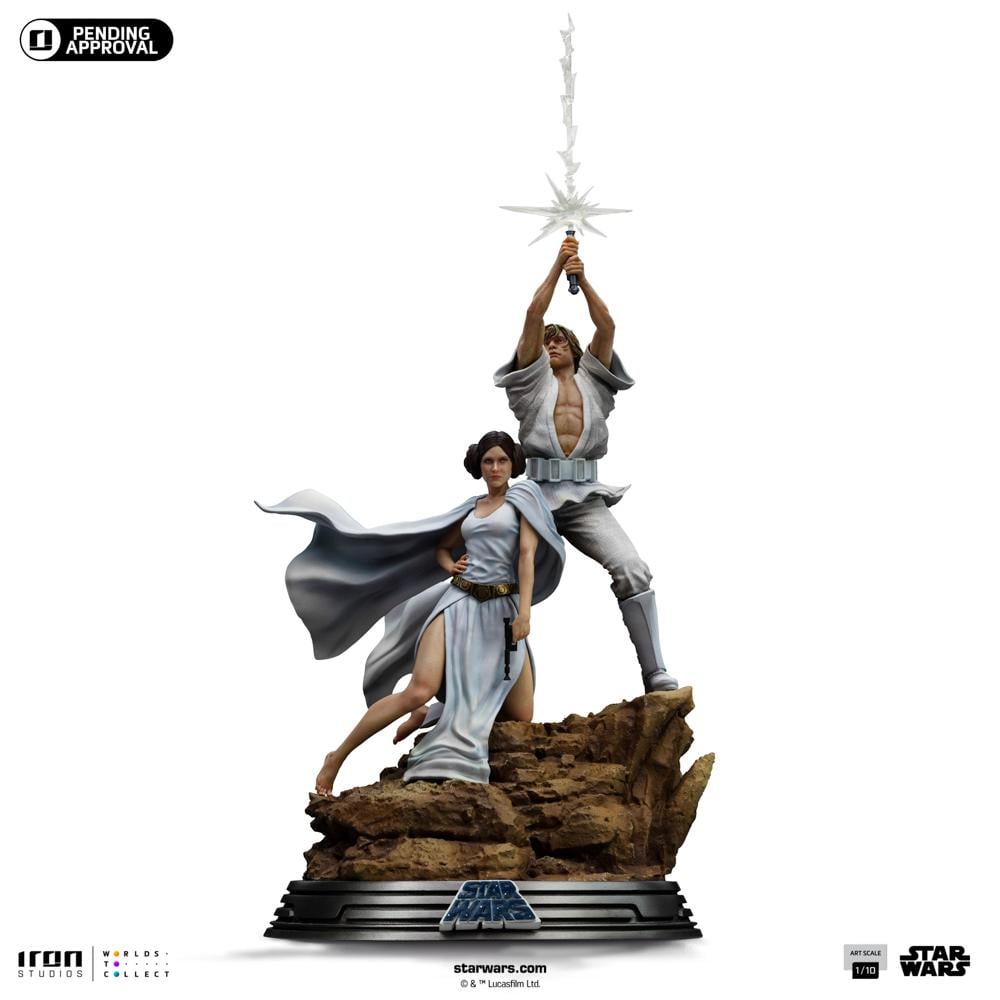 STAR WARS - Luke & Leia - Statue Art Scale 1/10 Deluxe 41cm ...