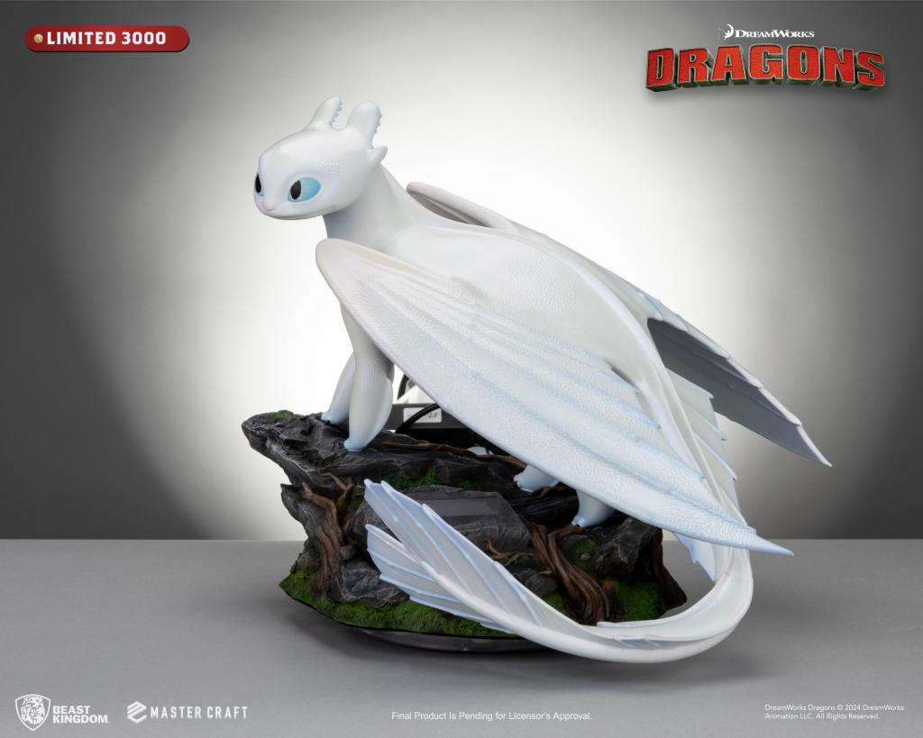 HOW TO TRAIN YOUR DRAGON 3 - Light Fury - Statue Master Craft 29cm ...
